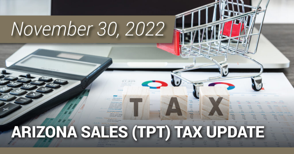 Arizona Sales (TPT) Tax Update | Pescatore Cooper CPA - Scottsdale, AZ